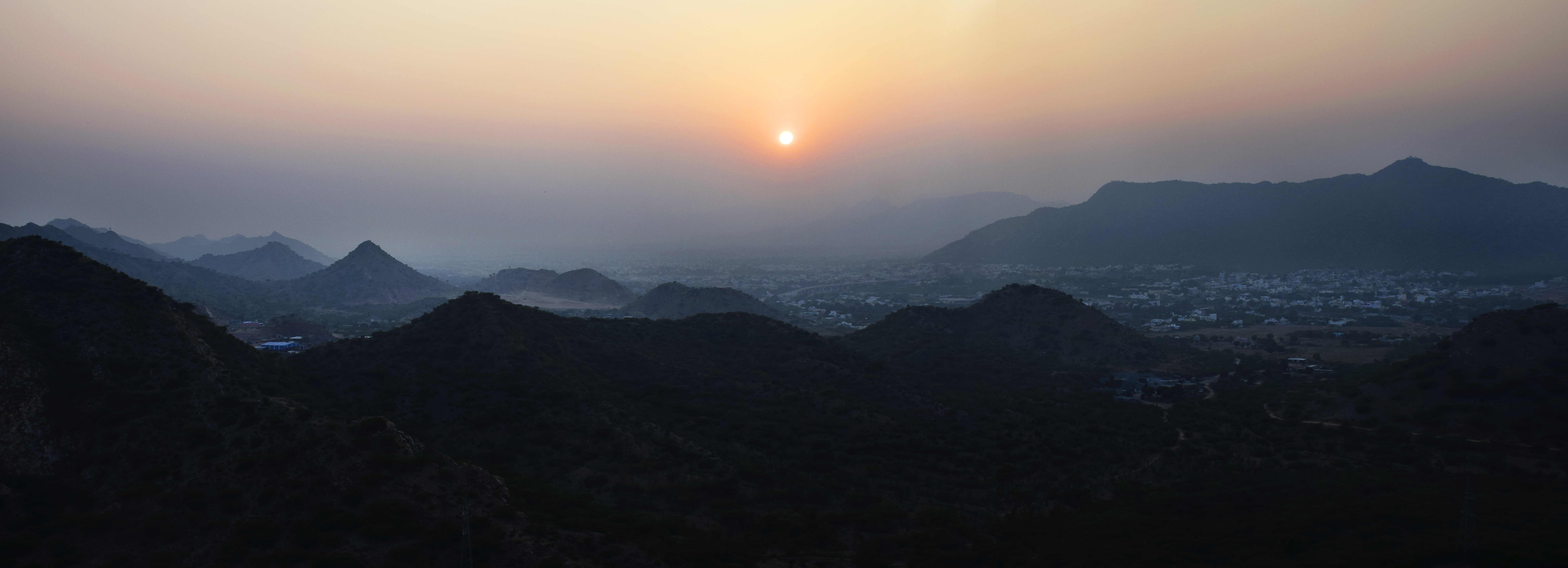 (16) Sunset from Hills above Nareli Jain Temple | Look at our World